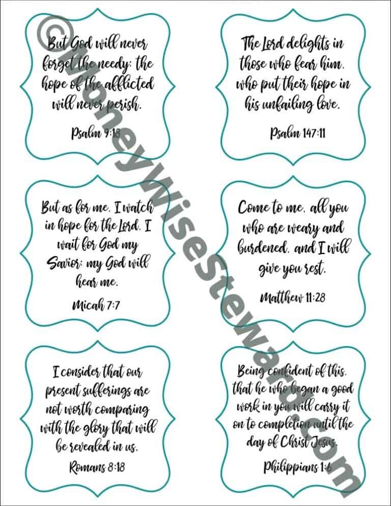 20 Bible Verses About Hope Plus! Free Printable