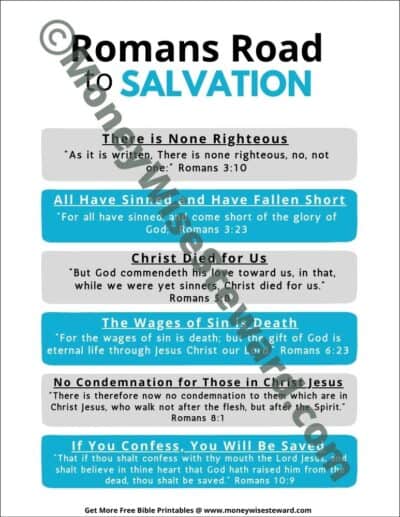Romans Road To Salvation Explained Plus! Free Printable