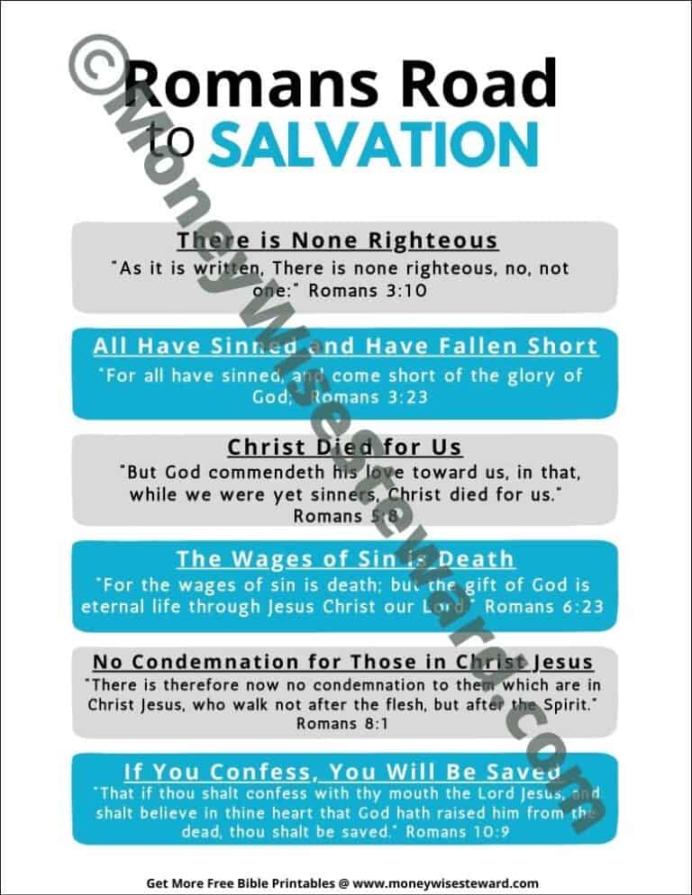 Romans Road To Salvation Explained Plus! Free Printable